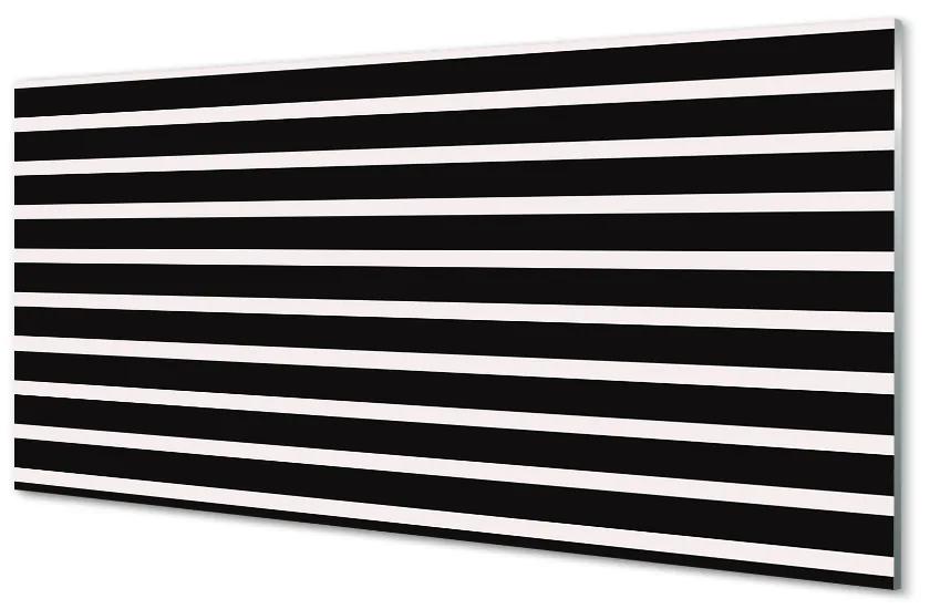 Obraz na skle Pravidelné černé pruhy 100x50 cm