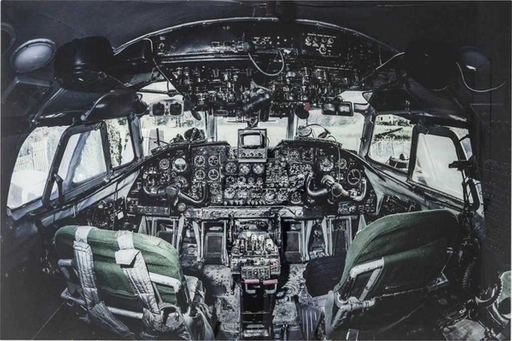 Obraz na skle Cockpit View 100x150cm