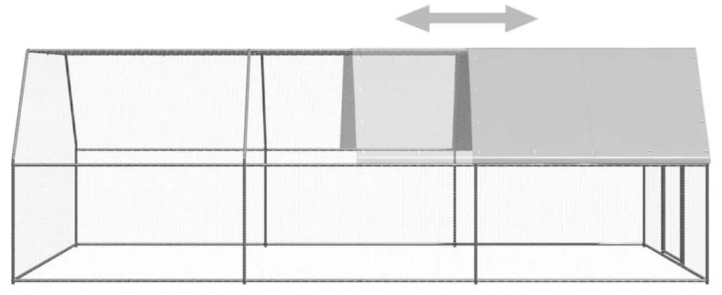 vidaXL Marketos Venkovní klec pro kuřata 3 x 6 x 2 m pozinkovaná ocel