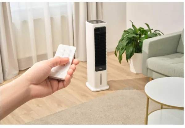 Sencor- Chytrý mobilní ochlazovač vzduchu 60W/230V Wi-Fi bílá + dálkové ovládání