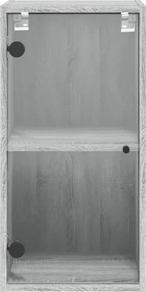 vidaXL Nástěnná skříňka se skleněnými dvířky 35x37x68,5 cm [836481] Barva: Bílá