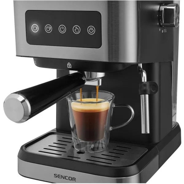 Sencor - Pákový kávovar espresso 1050W/230V černá/matný chrom