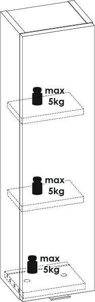 Závěsná koupelnová skříňka Capri 830 1D bílý lesk/dub kraft zlatý
