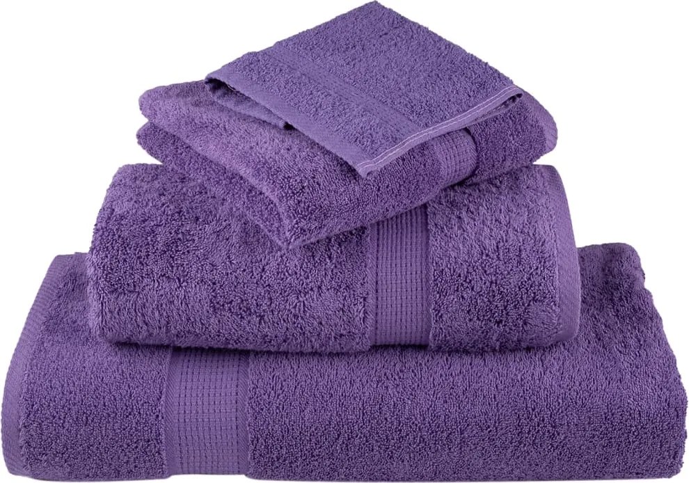 Premium ručníky SOLUND 10 ks fialové 70 x 140 cm 600 g/m² 137358