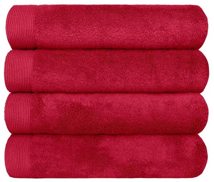 SCANquilt modalový ručník MODAL SOFT červená malý ručník 30 x 50 cm