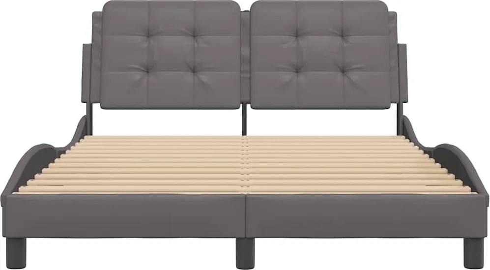 Rám postele bez matrace Zadar šedý 120x200 cm umělá kůže 3208173