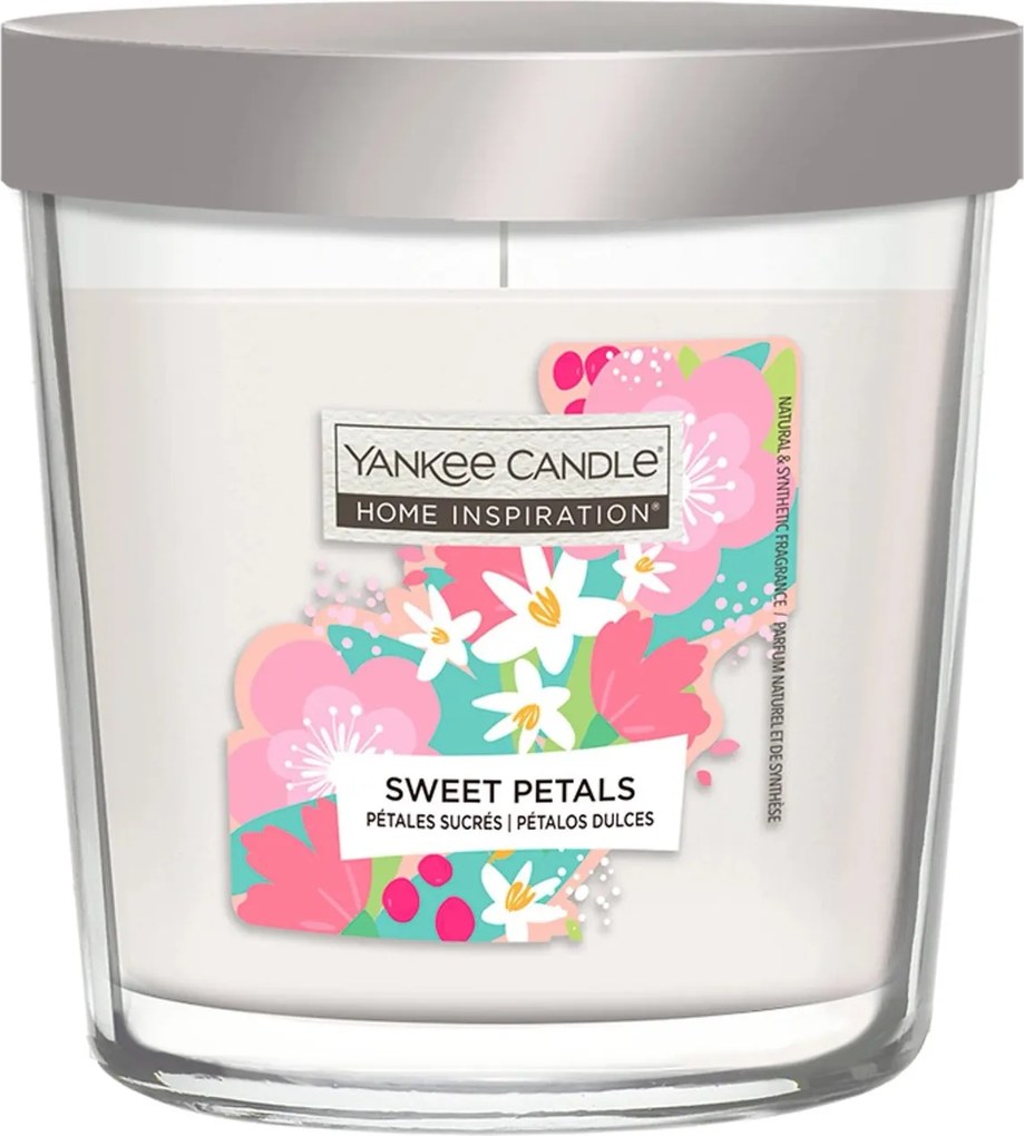 Yankee Candle Vonná svíčka ve skle Home Inspiration Sweet Petals, 200 g