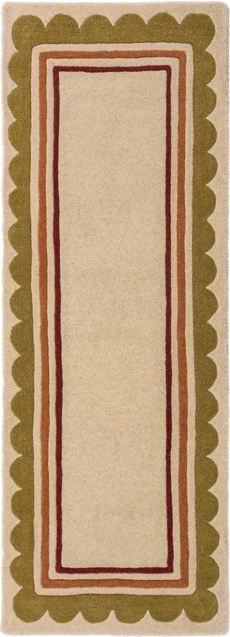 Ručně tkaný vlněný běhoun v přírodní barvě 80x230 cm Lois – Flair Rugs