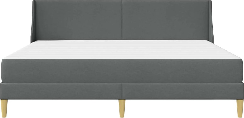 Rám postele s matrací s čelo Tmavě šedá 180 x 200 cm Polyester 3414750