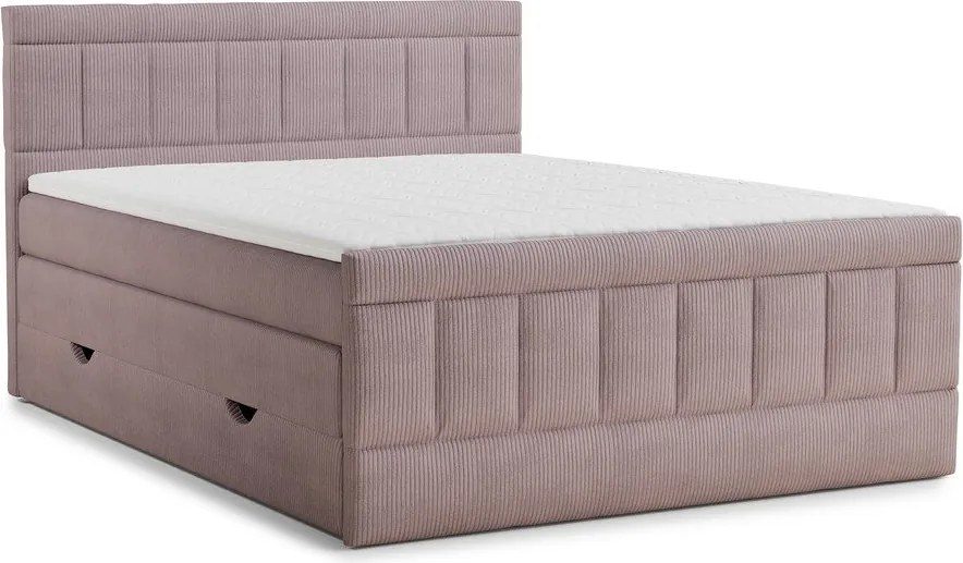 Fialová boxspring postel s úložným prostorem 160x200 cm Caya – Maison de Rêve