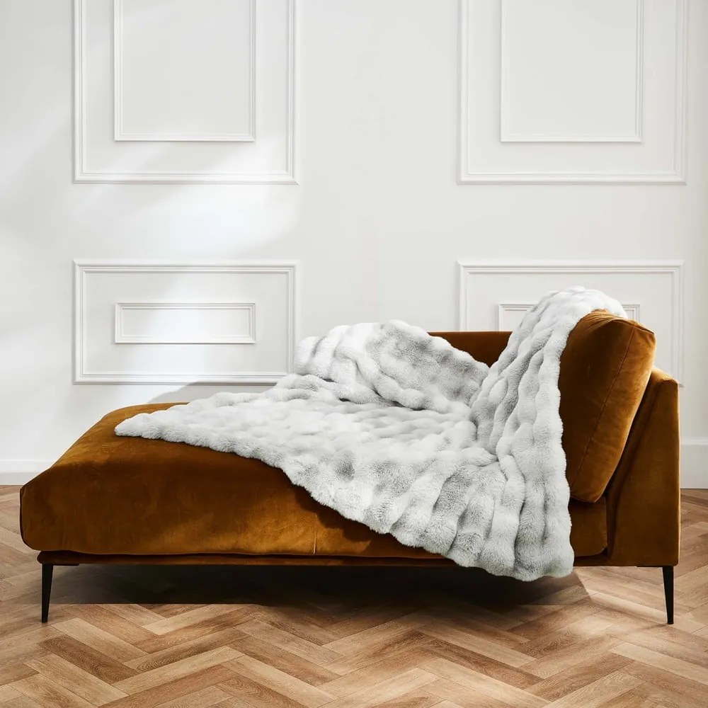 Šedá deka z mikroplyše 125x150 cm Mounty – douceur d'intérieur