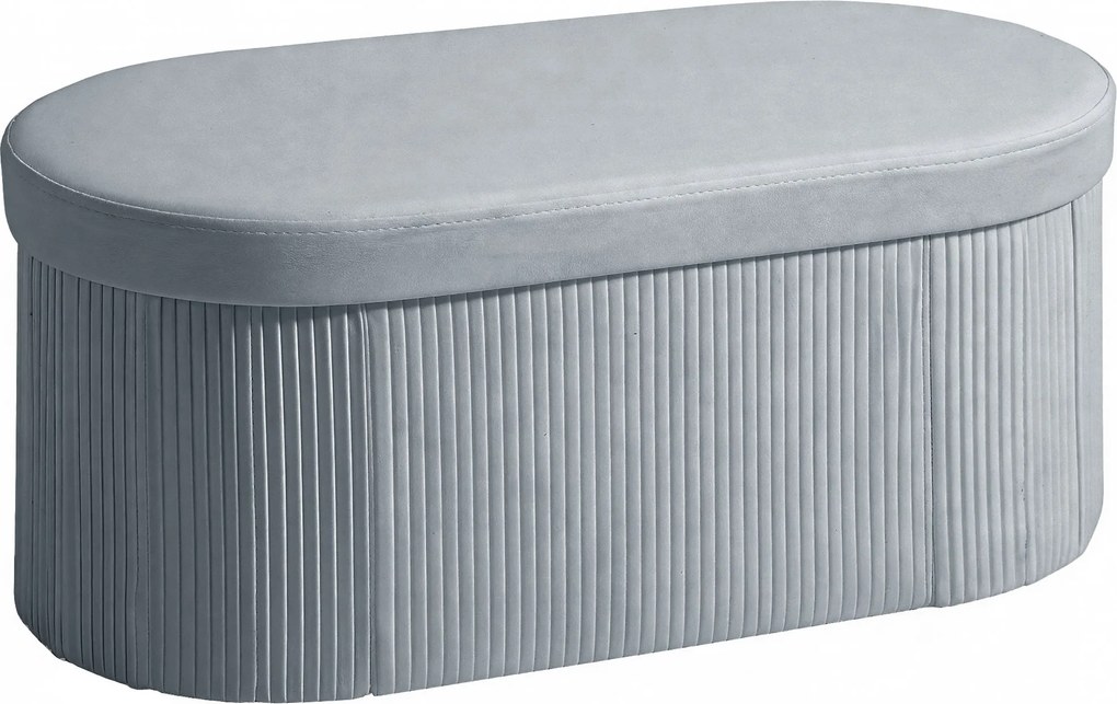 HOMCOM sametový úložný taburet, skládací úložný box, 72 l (76 x 38 x 35 cm), sametové čalounění, nosnost 120 kg — tmavě šedá | Aosom