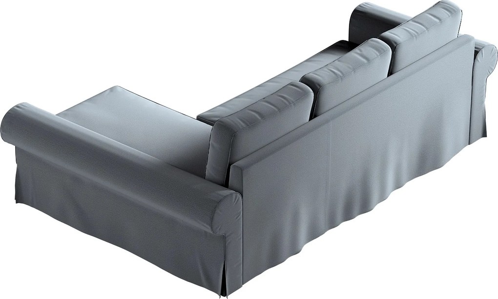 Potah na pohovku IKEA Backabro rozkládací se šezlongem barva šedá látka sametová