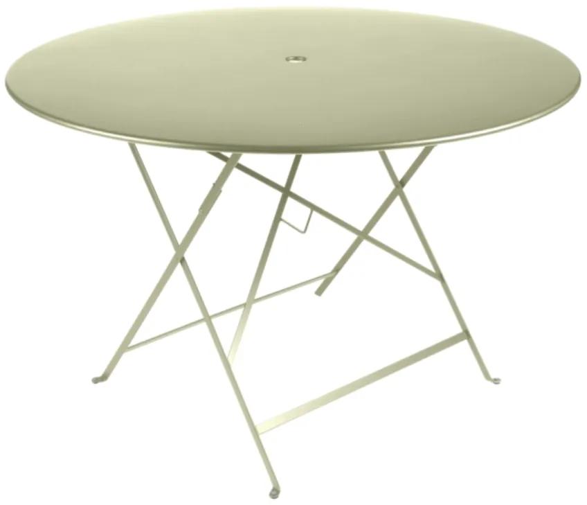 OnaDnes -20% Světle zelený kovový skládací stůl Fermob Bistro Ø 117 cm