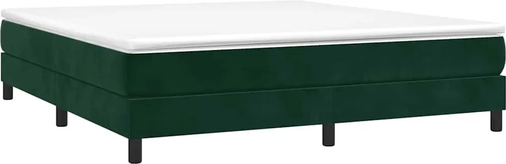 Rám postele s boxspringem tmavě zelená 180 x 200 cm samet 3120787