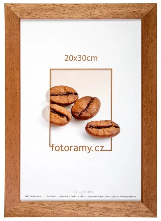 Dřevěný fotorámeček DR011K 10x15 01 světle hnědá KARPEX