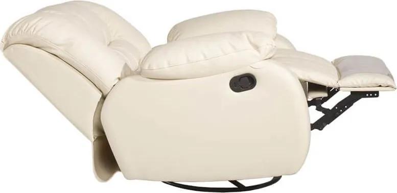 Casarredo - Komfort nábytek Relaxační polohovací křeslo RONALD PLUS BLOCK kůže/ekokůže | potah: kůže Magnolia