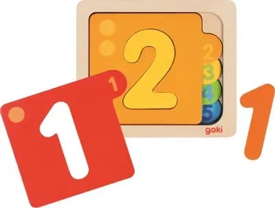 GOKI Vícevrstvá vkládačka Čísla / od 2 let