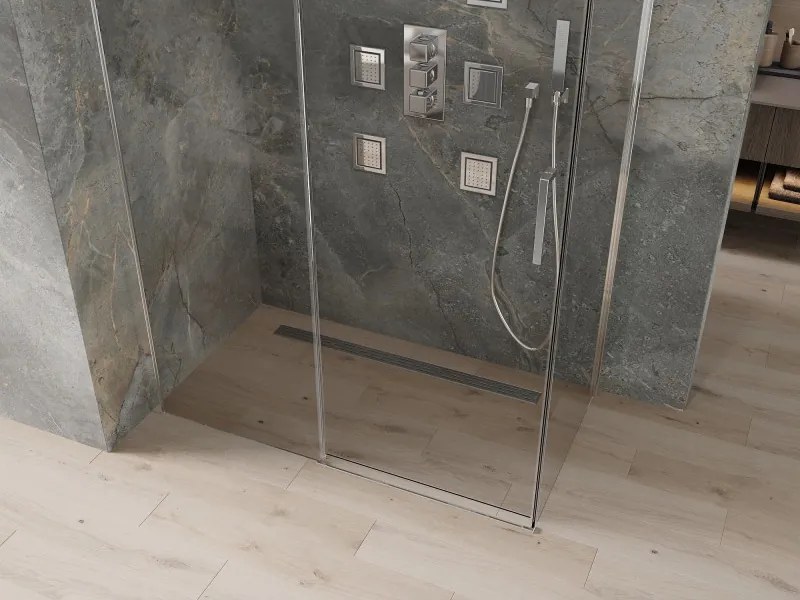 Mexen Omega sprchový kout 130x70cm, 8mm sklo, chromový profil-čiré sklo, 825-130-070-01-00