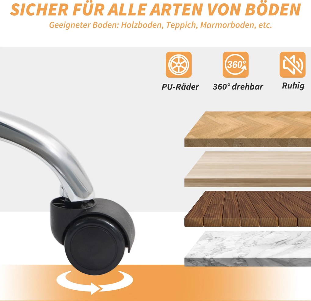 HOMCOM Kancelářská židle Ergonomická židle u stolu s bederní opěrkou, opěrkou nohou Světle hnědá