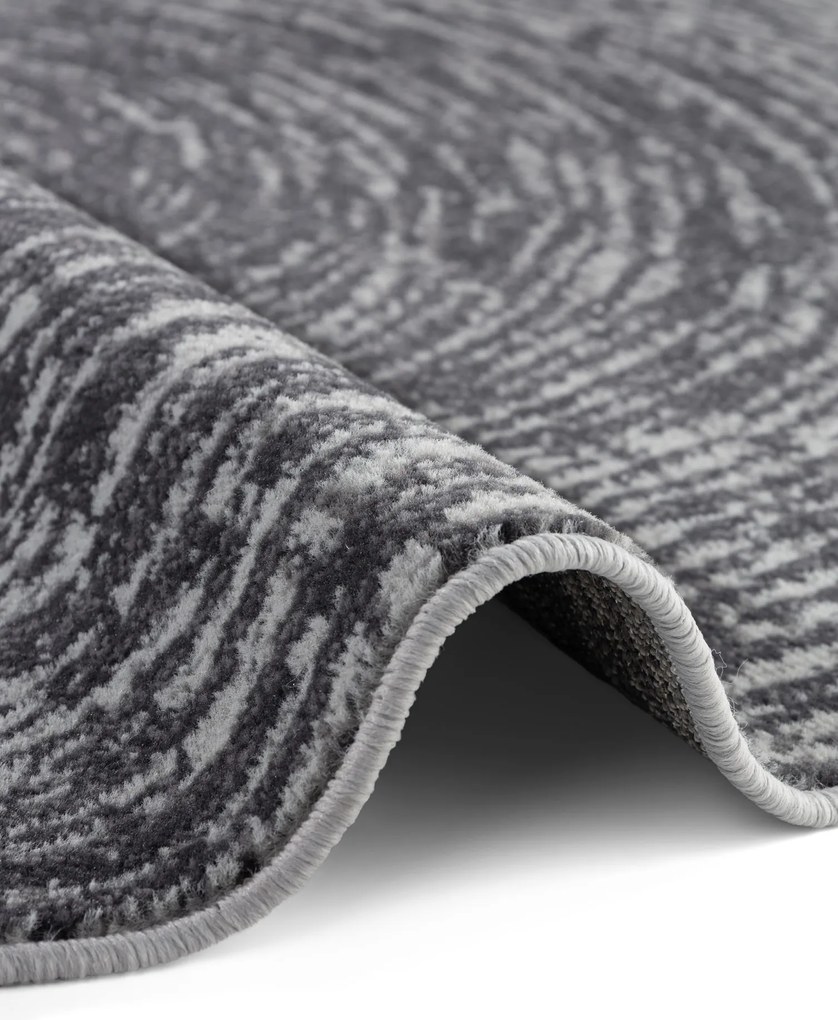 Hanse Home, Kusový koberec Gloria Cavallo 106257 Grey kruh, 120x120 (průměr) kruh, šedá, chodba / předsíň