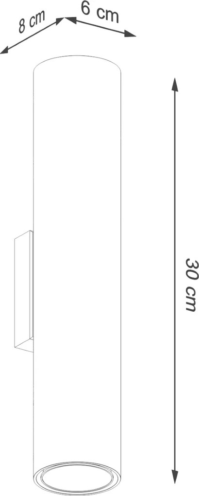 Sollux Lighting Nástěnné svítidlo LAGOS 2 červené okrové