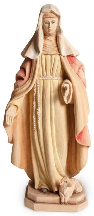 Dřevěná socha sv. Anežka 32 cm
