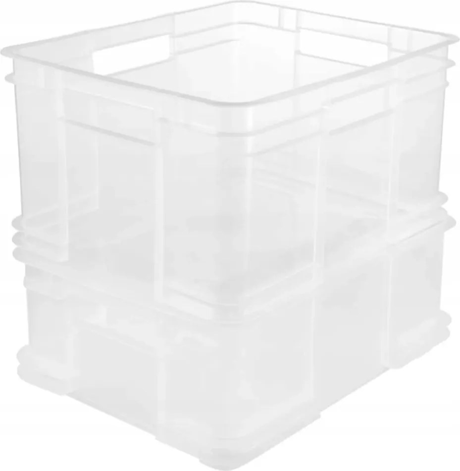 Keeeper Úložný box pro domácnost i dílnu, BRUNO XXL, 54L, 52 x 43 x 28 cm, transparentní