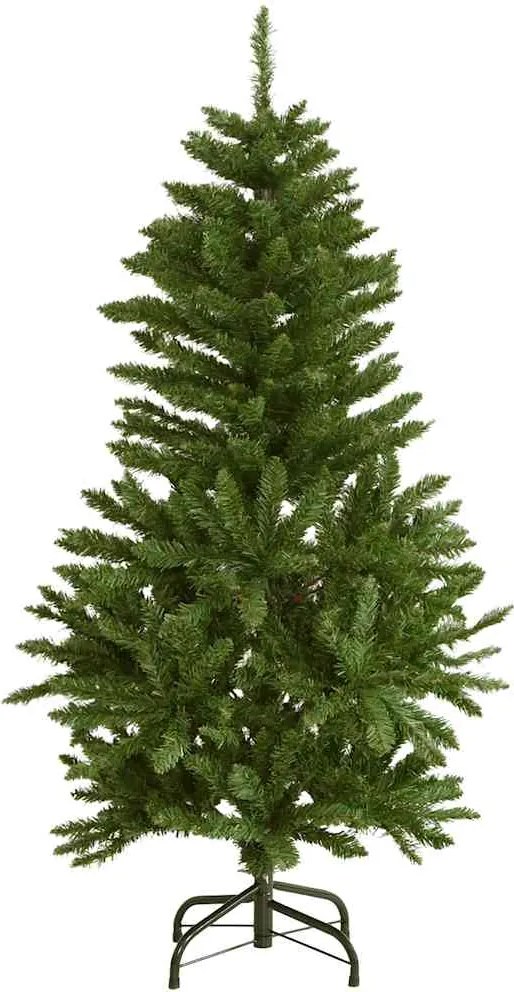 Umělý sklápěcí vánoční stromek se 150 LED a koulemi 150 cm 3210094