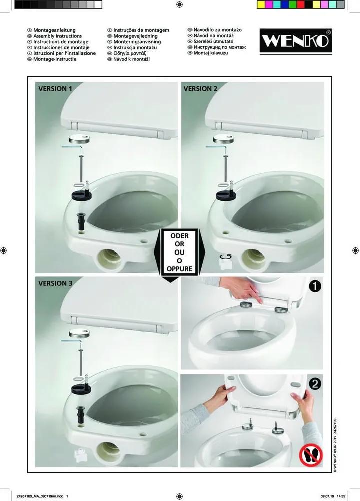 Záchodové prkénko s automatickým zavíráním 36,5 x 45 cm Sereno – Wenko