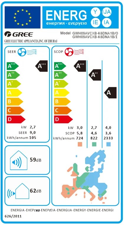 Klimatizace Gree Airy 1+1 2,7kW R32