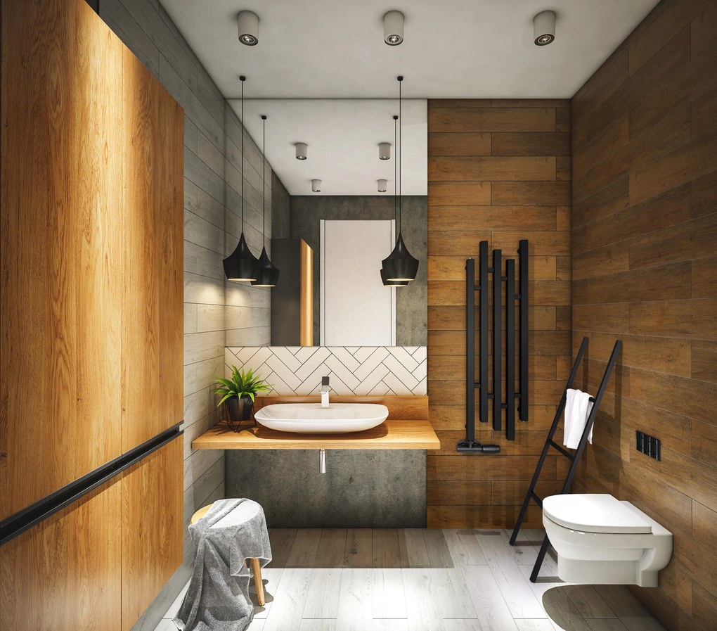 Regnis příslušenství, koupelnový kovový věšák na ručníky, černá matná, REGNIS/DR-LOFT/BLACK