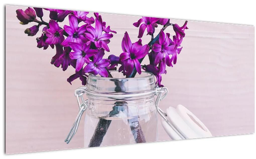 Obraz fialových květin (100x40 cm), 40 dalších rozměrů