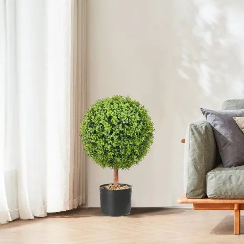 Umělé topiary Zimostrázové stromy, 61 cm vysoké (2 kusy)