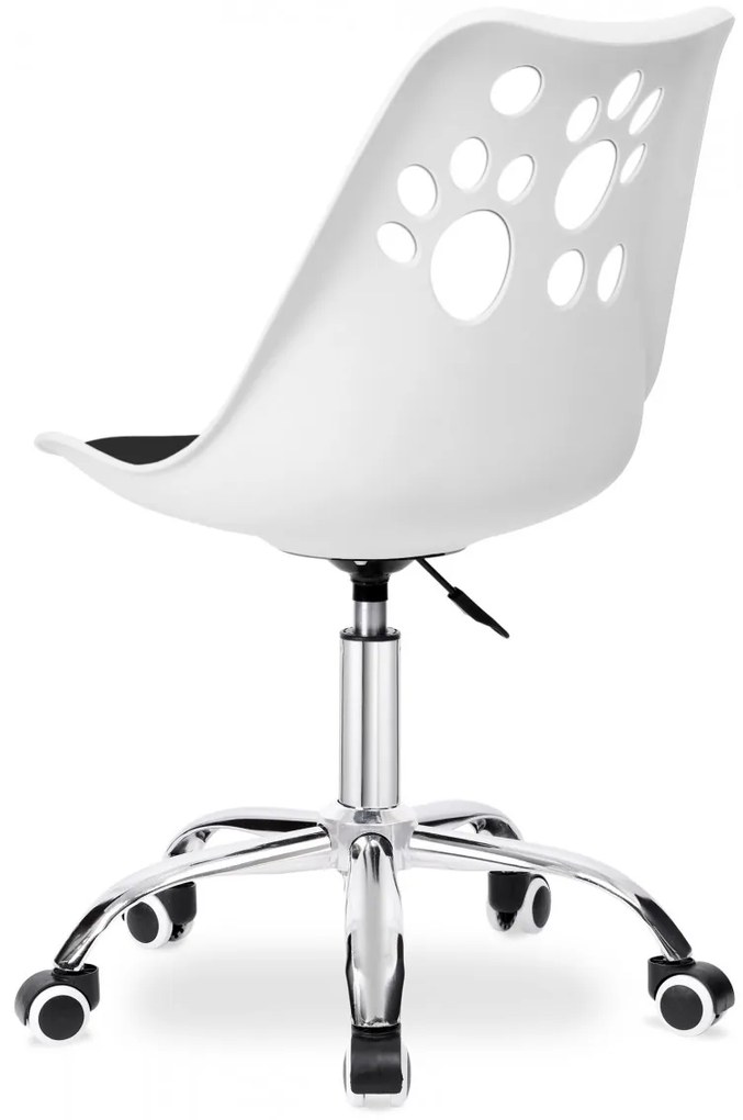 Otočná židle Grover černo-bílá