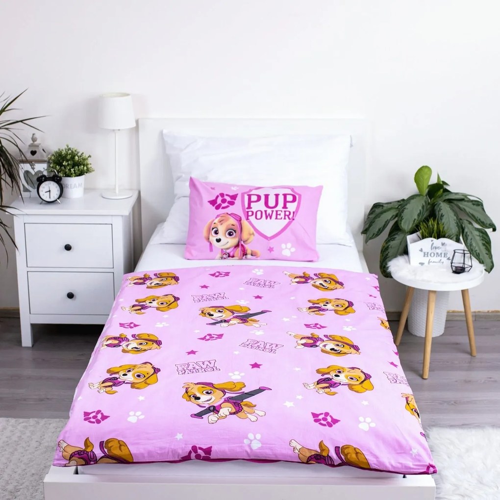 Bavlněné ložní povlečení Tlapková patrola - Paw Patrol - motiv Pup Power - 100% bavlna - 70x90 cm + 140x200 cm