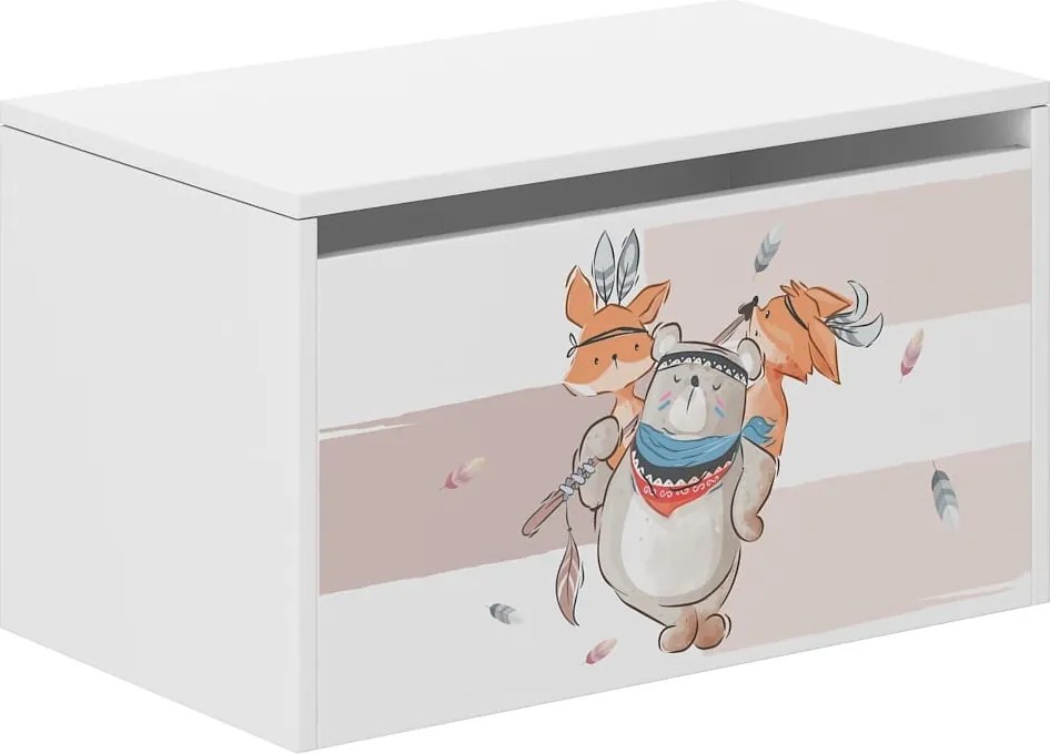 Wooden Toys KONTEJNER NA HRAČKY MEDVÍDEK