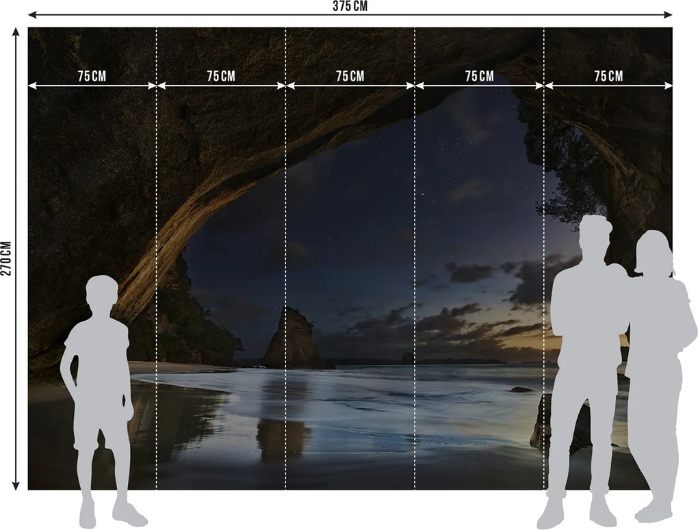 Fototapeta na míru Zátoka Cathedral Cove | Vliesová fototapeta na zed' | DFTNXXL3000