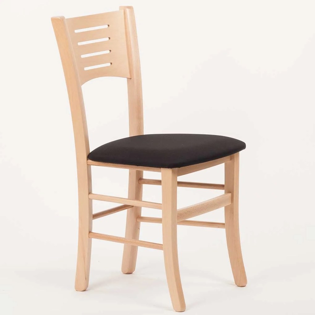Stima Židle ATALA s čalouněným sedákem dub sonoma LUX cappuccino 24