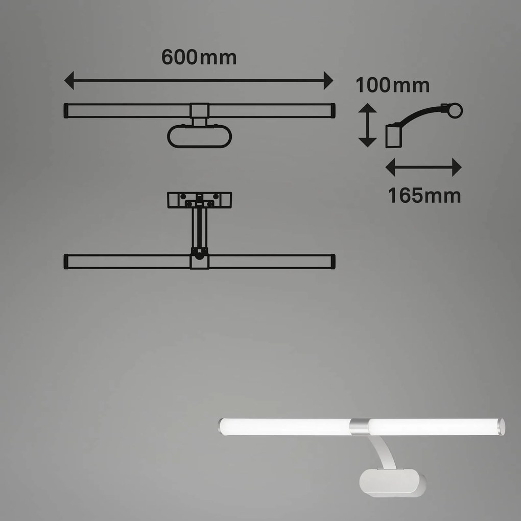 LED osvětlení zrcadla 2131014 chrom matný, 4 000 K