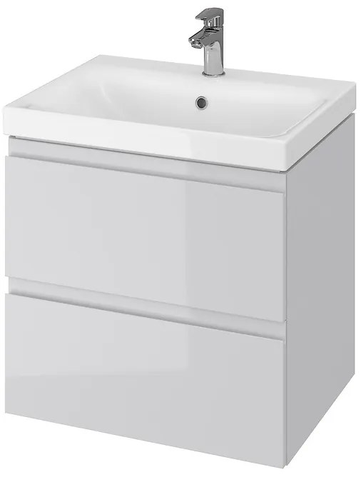 Cersanit - SET skříňka + umyvadlo, šedý lesk, Moduo 60, S801-222-DSM