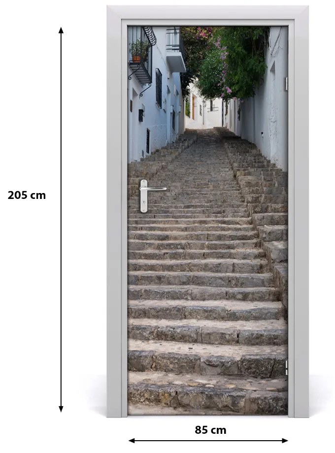 Fototapeta samolepící na dveře Kamenné schody 85x205 cm