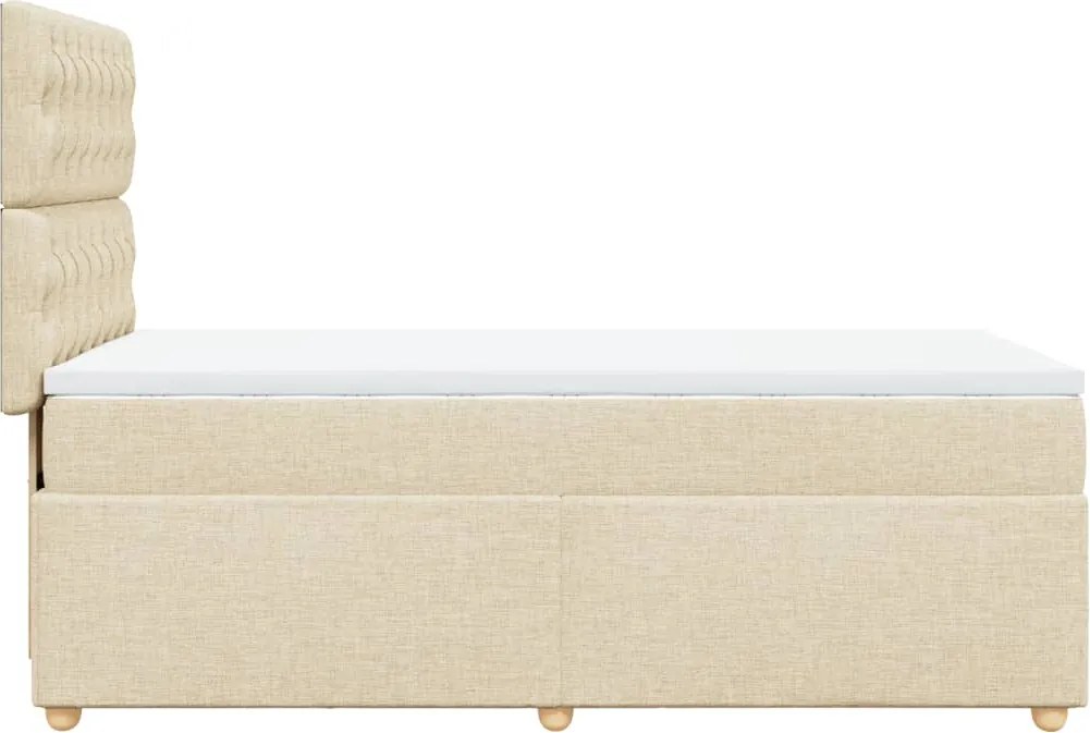 Box spring postel s matrací krémová 80 x 200 cm textil 3291119