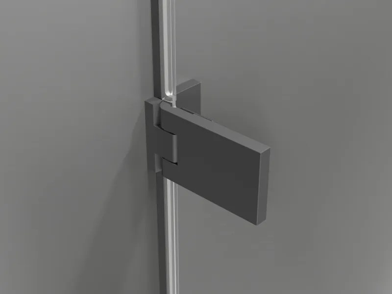 Mexen Lunar-F, skládací sprchový kout levý 90 x 70 cm, 8mm čiré sklo, grafitový profil, 836-090-070-95-00-L