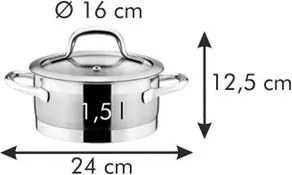 TESCOMA Kastrol PRESIDENT s poklicí ø 16 cm, 1,5 l