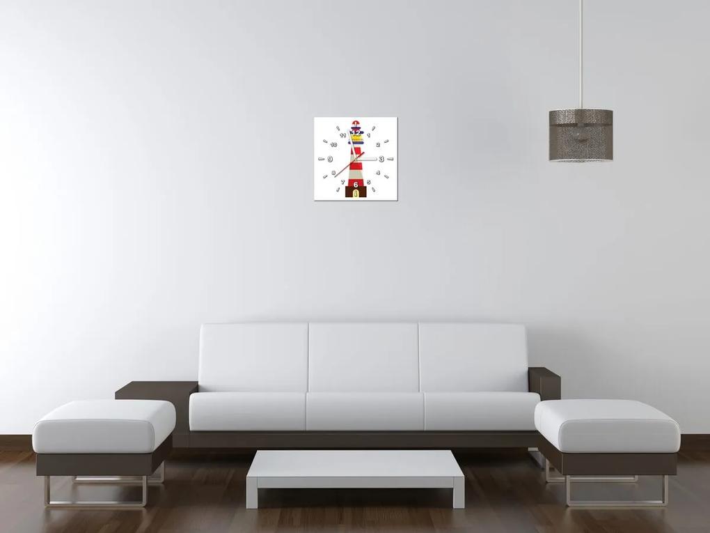 Gario Obraz s hodinami Barevný maják Rozměry: 40 x 40 cm