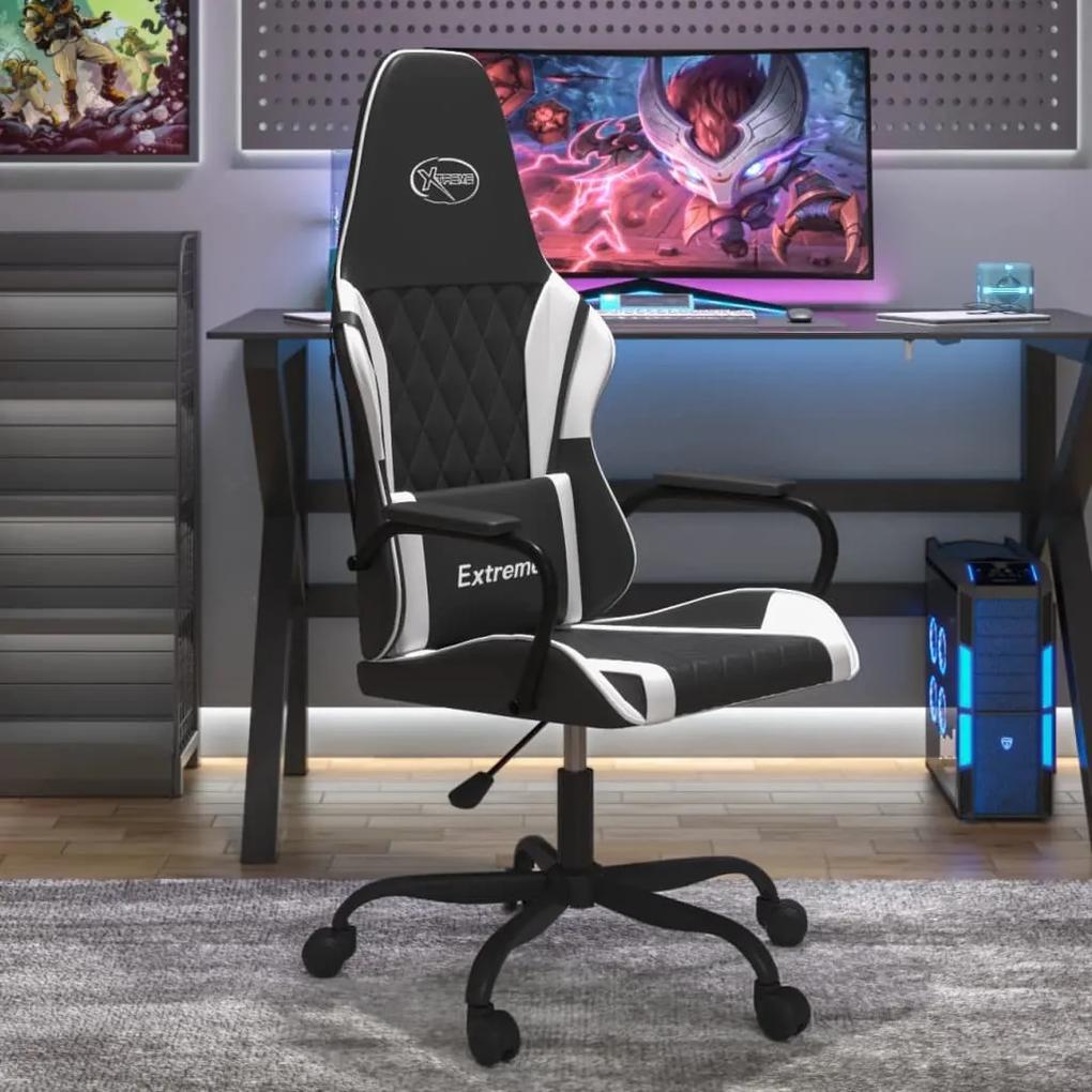 vidaXL Masážní herní židle umělá kůže [345543] Barva: Černo-modrá