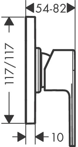 Hansgrohe Vernis Shape Sprchová baterie pod omítku, s tělesem, matná černá 71662670