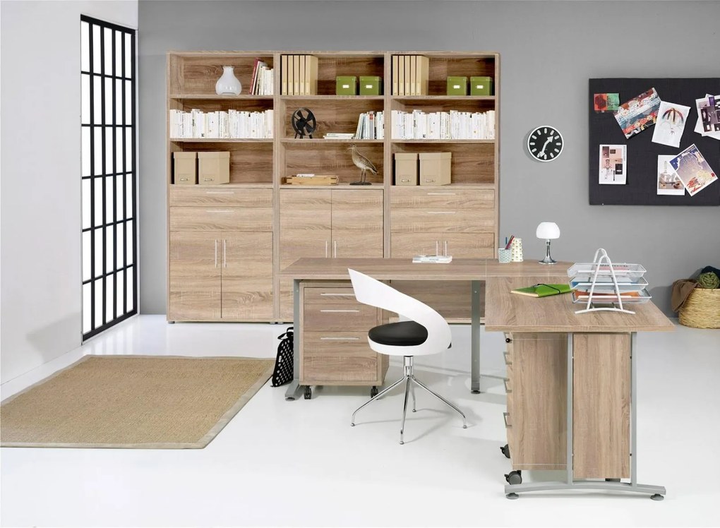 FALCO Psací stůl Office 80400/35 dub sonoma/silver grey