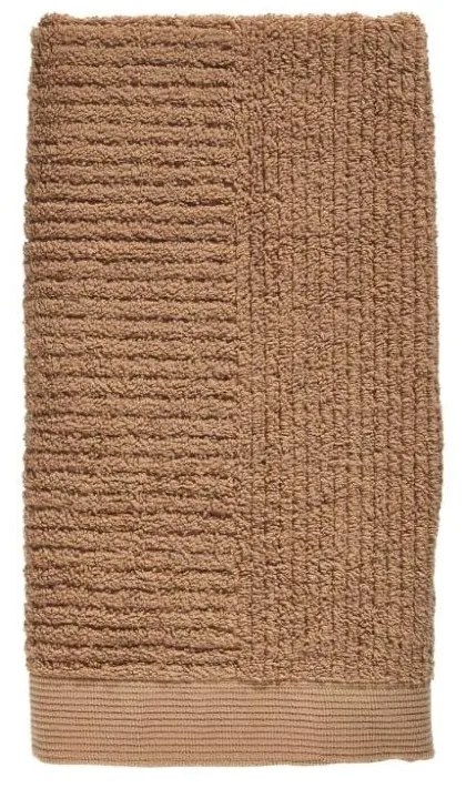 Jantarově hnědý ručník ze 100% bavlny Zone Classic Amber, 50 x 100 cm